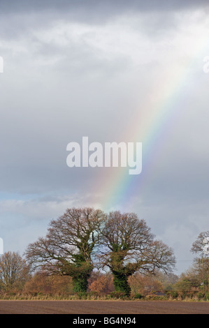 Rainbow over Suffolk England Stock Photo - Alamy