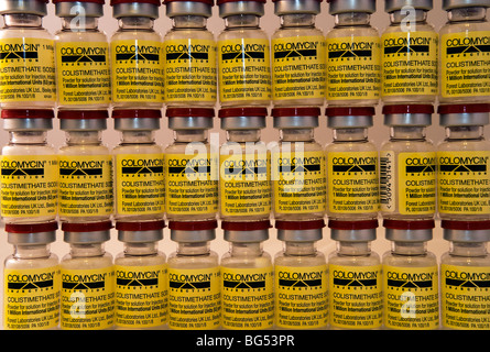 Colomycin antibiotic containers Stock Photo - Alamy