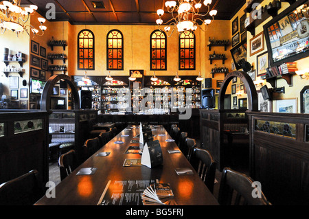 Interior of an Irish style pub Stock Photo - Alamy