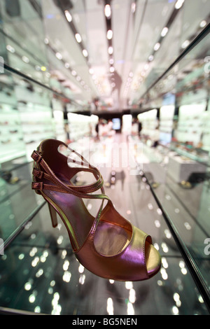 Window display of a ladies shoe shop in Meadowhall shopping center ...