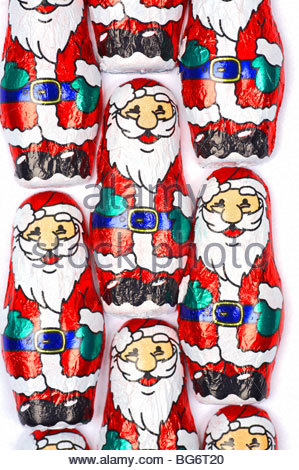 Father Christmas foil sweet wrapper Stock Photo - Alamy