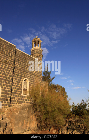 Sea of Galilee, the Church of St Peter's Primacy Stock Photo - Alamy