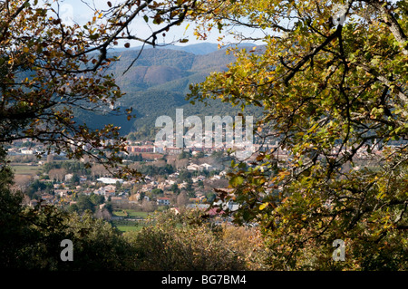 View of Ganges valley, Herault, Southern France Stock Photo - Alamy