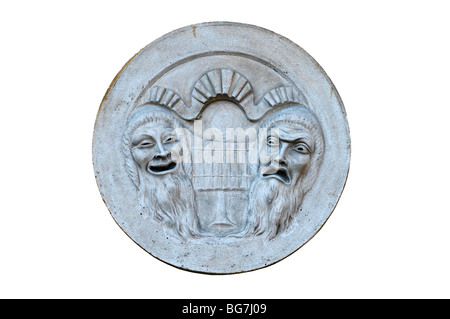 Carved Greek mask Stock Photo - Alamy