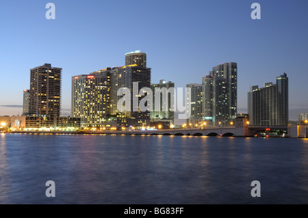 miami metropolis skyline at night. miami metropolis skyline in florida ...
