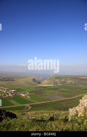 View of Mount Arbel and Mount Nitai from the coast of the Sea of ...