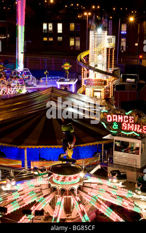 A fairground. Flashing lights Stock Photo - Alamy