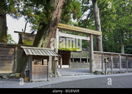 ISE GRAND SHRINE. Partial view of the temple precinct. Ise-Shima ...