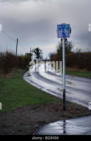 End of cycle path Stock Photo - Alamy