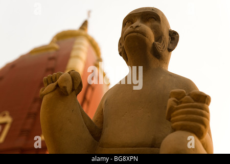 A monkey statue at the Laxminarayan Temple, known as the Birla Mandir ...