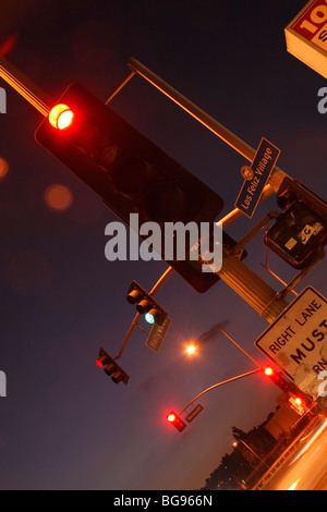 Confusing Traffic Lights At A Busy Intersection In London Stock Photo ...