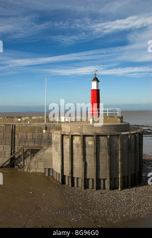 Watchet Harbour lighthouse. Somerset. UK Stock Photo - Alamy