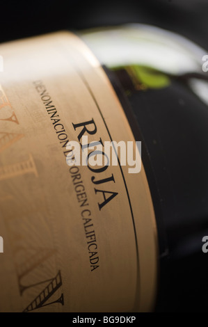 Rioja wine label Stock Photo - Alamy