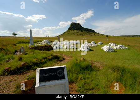British grave markers at the battle site of Isandlwana , South Africa ...