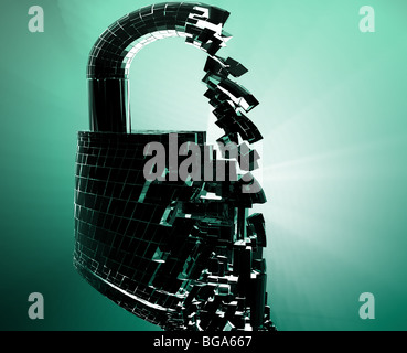 Hacking bypass compromised security with broken lock concept ...