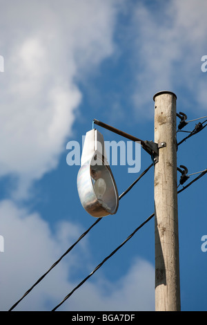 Broken street lamp Stock Photo - Alamy