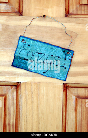 Engaged toilet door sign Stock Photo - Alamy