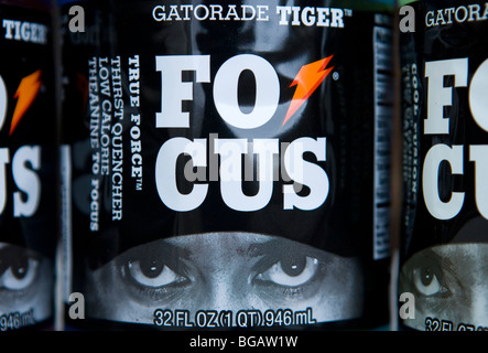 Bottles of the now discontinued Tiger Woods Gatorade drink Stock Photo ...