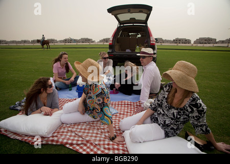 Polo Match at Habtoor Polo Club, Dubai, United Arabian Emirates Stock ...