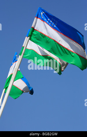 Flag of Uzbekistan Stock Photo - Alamy
