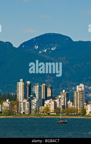 Vancouver City View with Mountains from Queen Elizabeth Park Stock ...