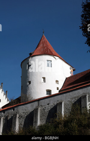 Hohes Schloss Fussen or Gothic High Castle of the Bishops aerial ...