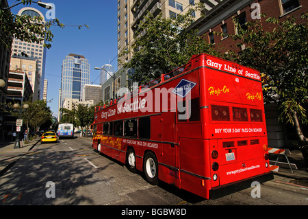 Seattle double decker tour bus Seattle Washington State WA USA Stock ...