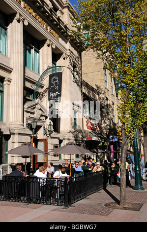 OUTDOOR SIDEWALK CAFE STEPHEN AVENUE MALL DOWNTOWN CALGARY ALBERTA ...