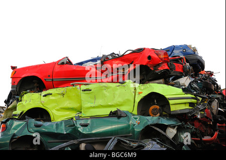 Stack of several scrap cars Stock Photo - Alamy