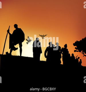 mahatma gandhi, dandi march Stock Photo - Alamy