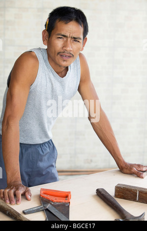 Portrait of Philippine carpenter Stock Photo - Alamy