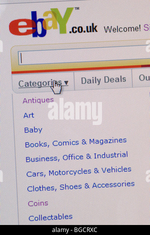 Ebay website - online auction and shopping Stock Photo - Alamy