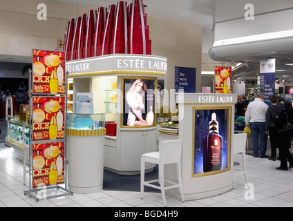 Estee Lauder cosmetics display in a shopping mall Stock Photo - Alamy