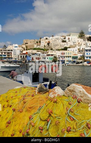 Fishing net, Naxos, Cyclades Islands, Greece Stock Photo - Alamy
