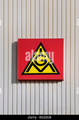 Sign with the IGM logo, IG Metall union, bargaining round for the metal ...