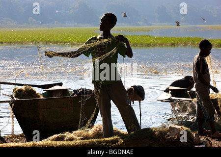 Amora Gedel fish market with Marabou storks, Awassa, Ethiopia Stock ...