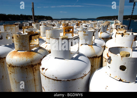 Rusty Gas Cylinders Stock Photo - Alamy