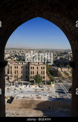 Cityscape from Aleppo citadel, Syria Stock Photo - Alamy