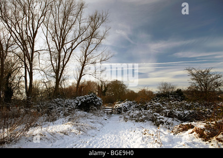 Redhill Surrey winter snow scenes Stock Photo - Alamy