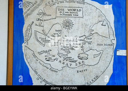 Homer world map Stock Photo - Alamy
