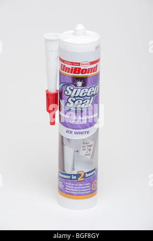 Unibond Speed Seal bathroom silicone sealant dispenser Stock Photo - Alamy