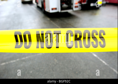 Fire service cordon tape Stock Photo - Alamy