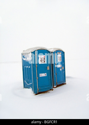 Toi Toi toilet WC in winter snow extreme weather Stock Photo - Alamy
