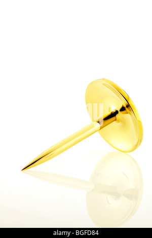 Golden drawing (push) pins background Stock Photo - Alamy
