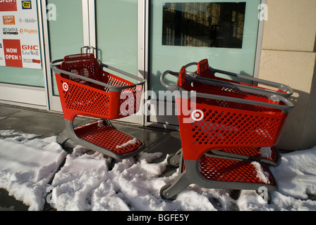 Trolleys at Target, Shopping Carts In The Parking Lot Of A Target Store ...