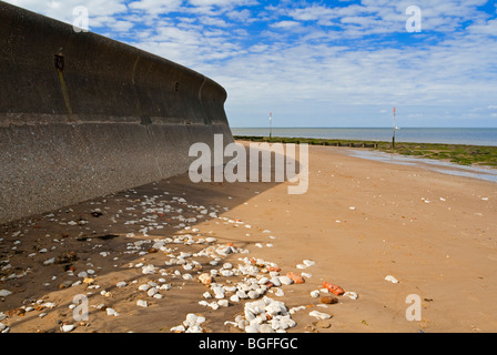 The sea wall at Hunstanton, Norfolk, UK Stock Photo - Alamy