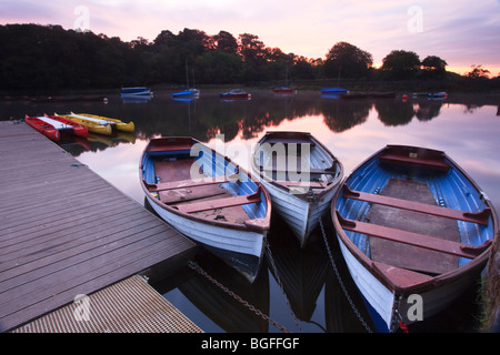 Early morning on Rudyard lake, a reservoir in Rudyard, Staffordshire ...