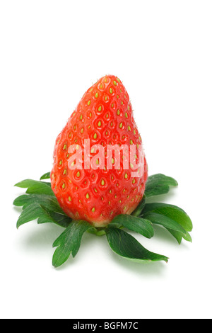 one raw red Strawberry Stock Photo - Alamy