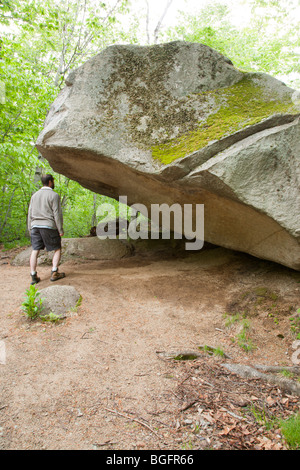 Boise Rock in Franconia Notch State Park in the White Mountains, New ...