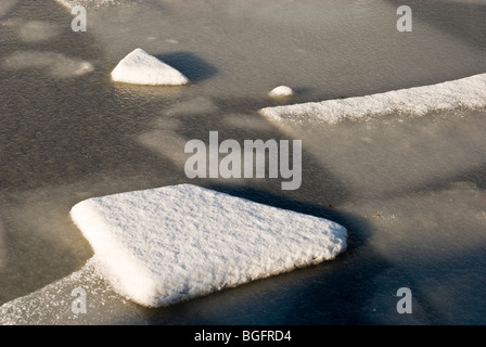 textured canal ice slabs frozen water Stock Photo - Alamy